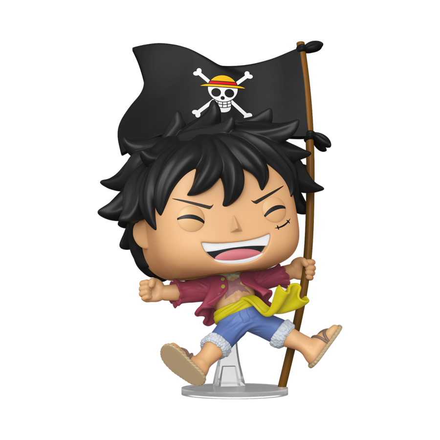 One Piece - Luffy D. Luffy (with Flag) US Exclusive Pop! Vinyl - PRE O ...